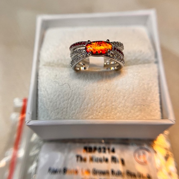 Bomb Party | Jewelry | Bomb Party The Nicole Ring Lab Grown Ruby Fire ...